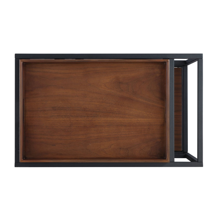 Ron Modern Bar Cart Removable Serving Tray Wine Bottle and Stemware ...