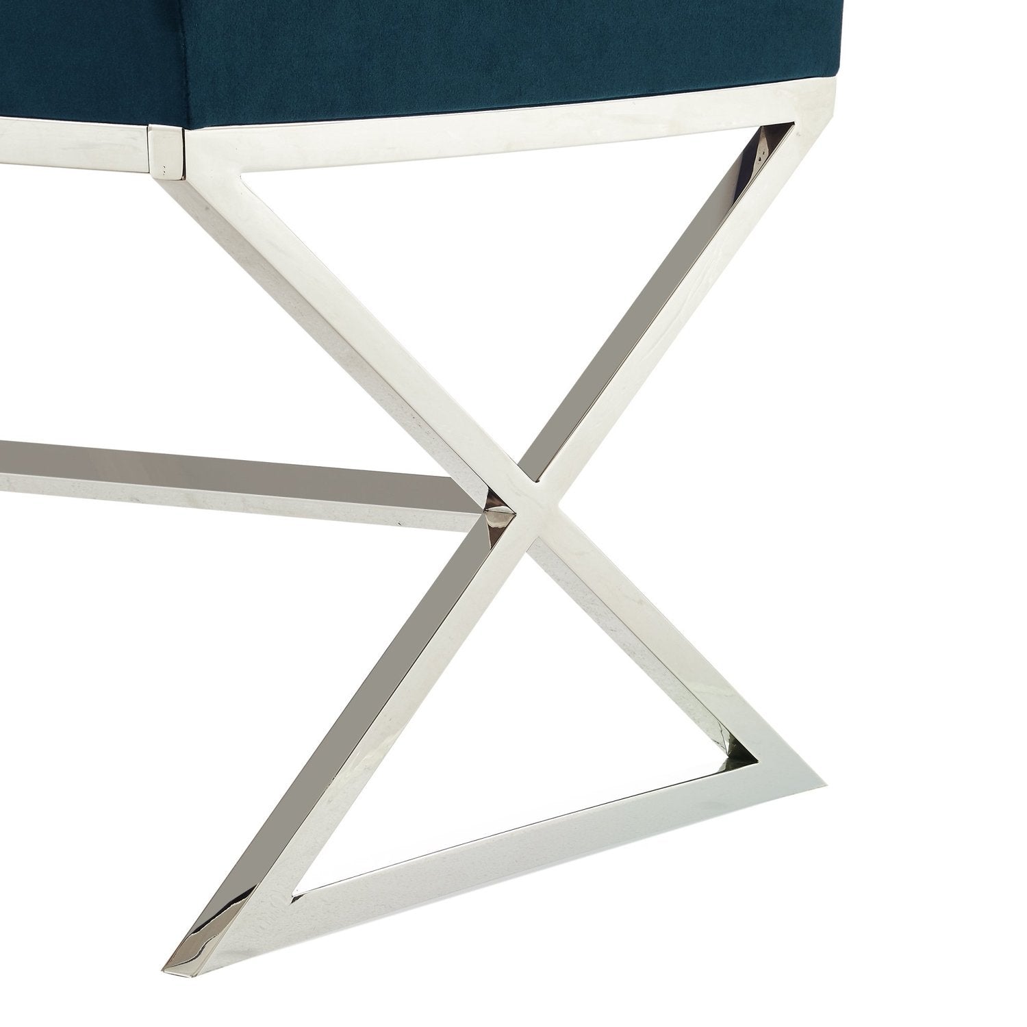 Aurora Contemporary Bench X-Leg Gold Base for Bedroom – Inspired Home