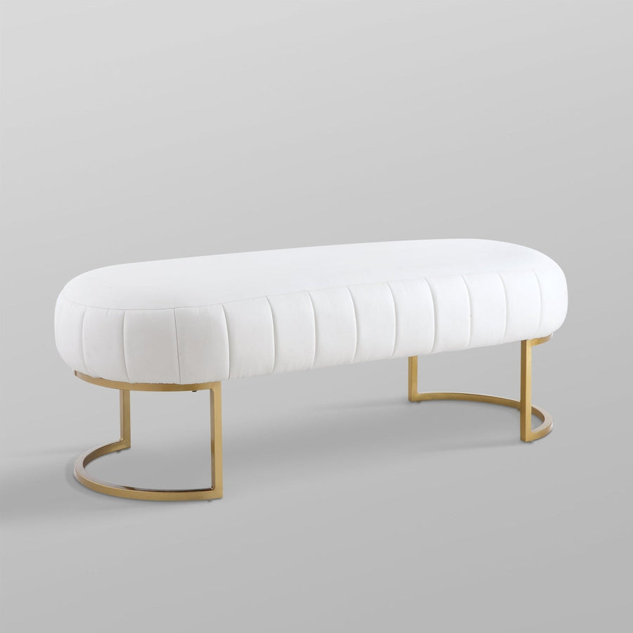 Flavia Modern Bench Upholstered Side Channel Tufted for Bedroom ...