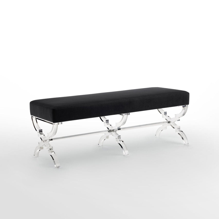 Giselle Contemporary Bench Acrylic X-Leg for Bedroom – Inspired Home