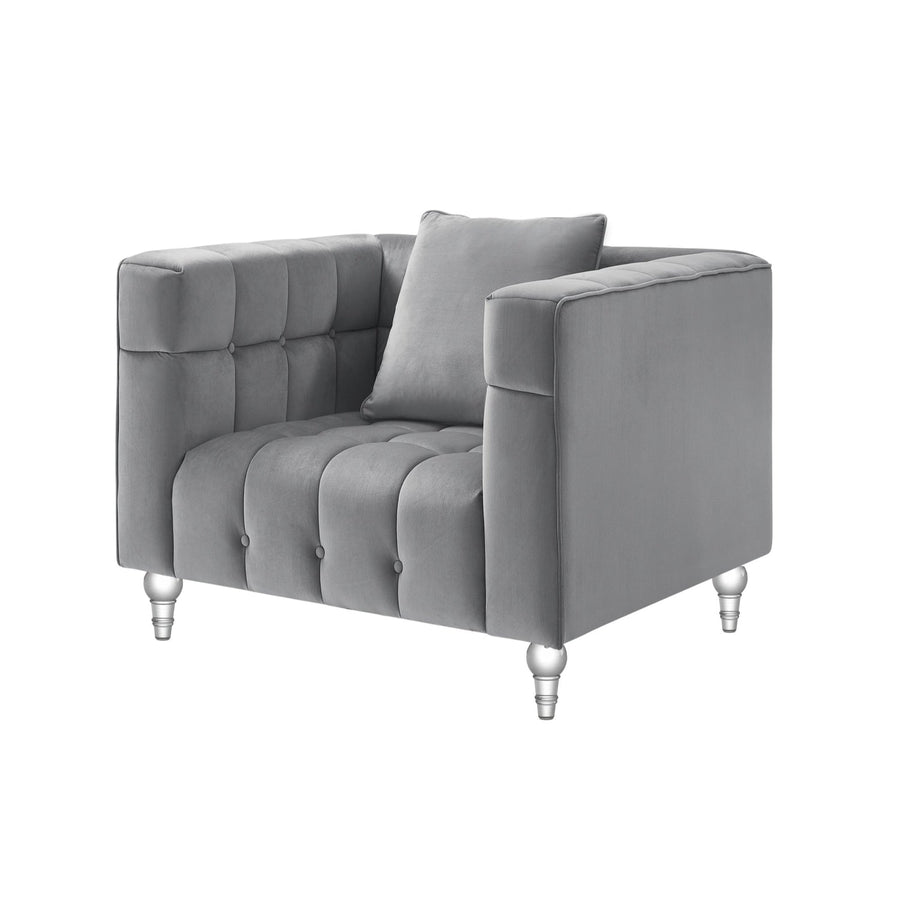 Angelo Modern Club Chair Biscuit Tufted Lucite Leg for Living Room ...
