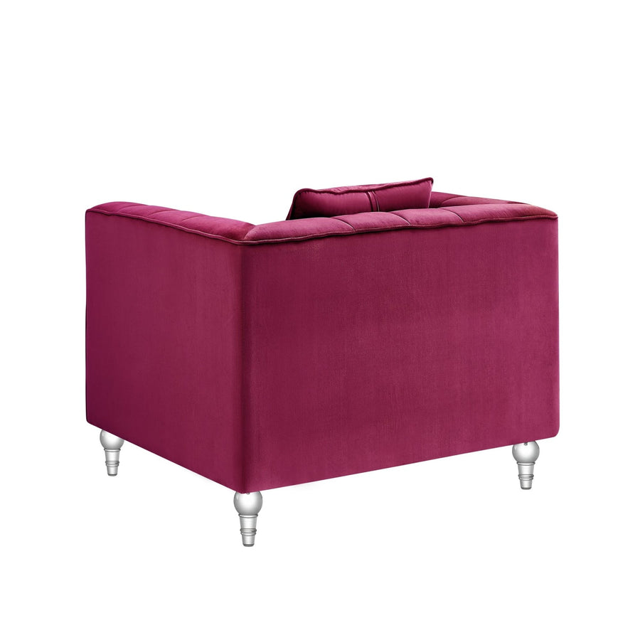 Angelo Modern Club Chair Biscuit Tufted Lucite Leg for Living Room ...