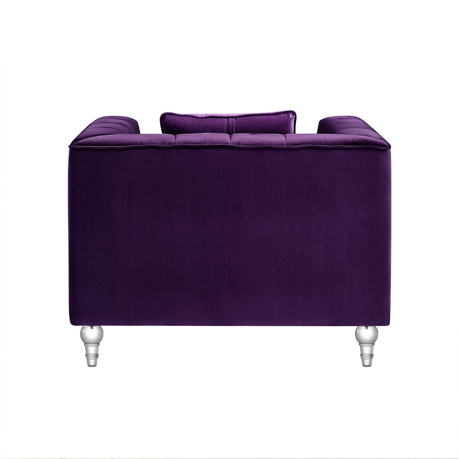 Angelo Modern Club Chair Biscuit Tufted Lucite Leg for Living Room ...