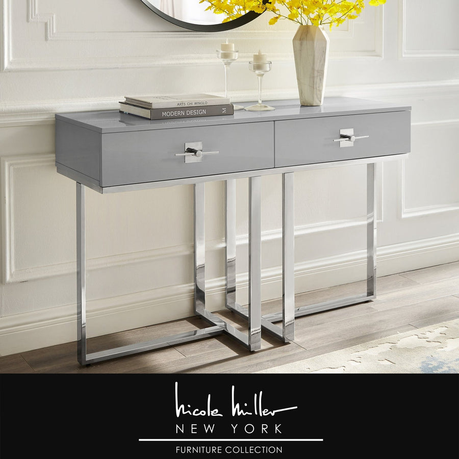 Mandisa Modern Coffee Table 2 Drawers Hight Gloss Lacquer Finish for ...