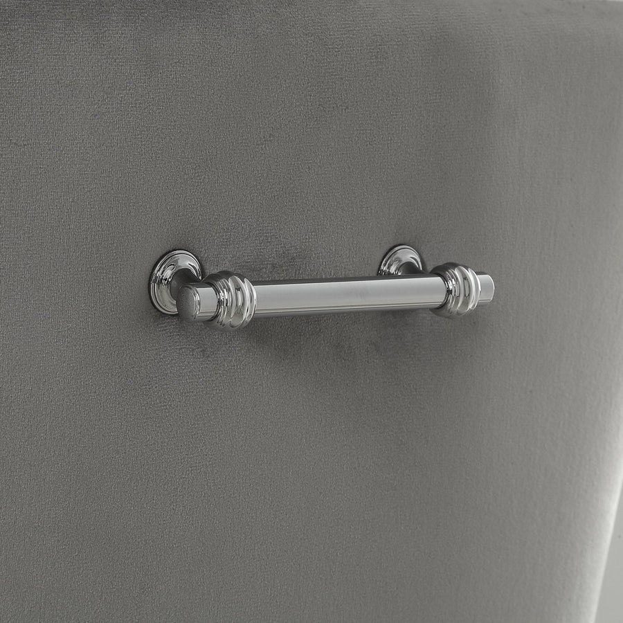 Modern Dining Chair Chrome Silver Finish Handle and Legs Arm for Dining ...