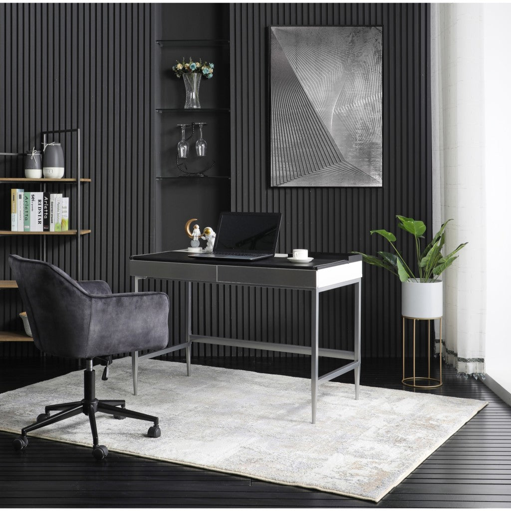 Aubrielle Modern Desk 2 Storage Drawers Storage Compartments with ...