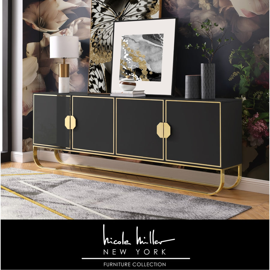 Reyansh Sideboard with 4 Doors – Inspired Home