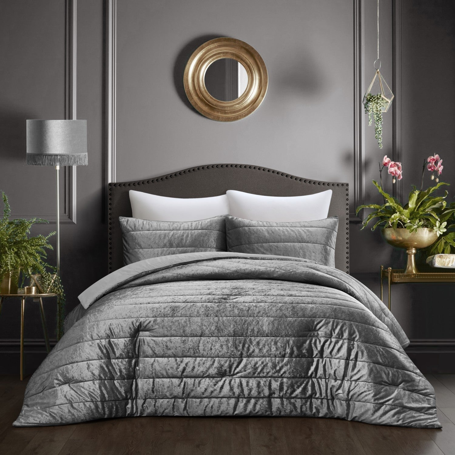 Aubriella Modern Comforter Set 2 Pillow Shams, 1 Comforter Crushed ...