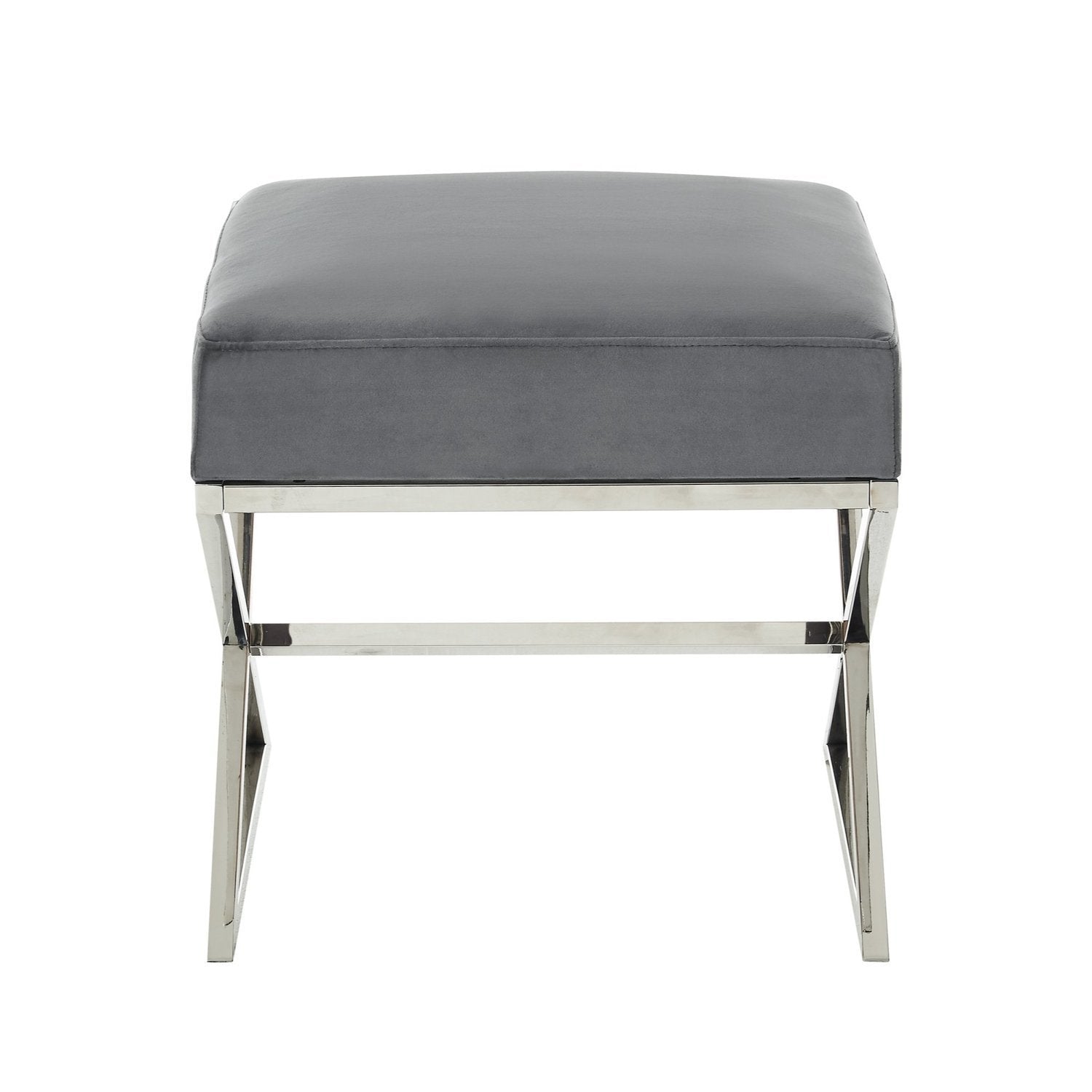 Aurora Contemporary Ottoman X-Leg Gold Base for Bedroom – Inspired Home