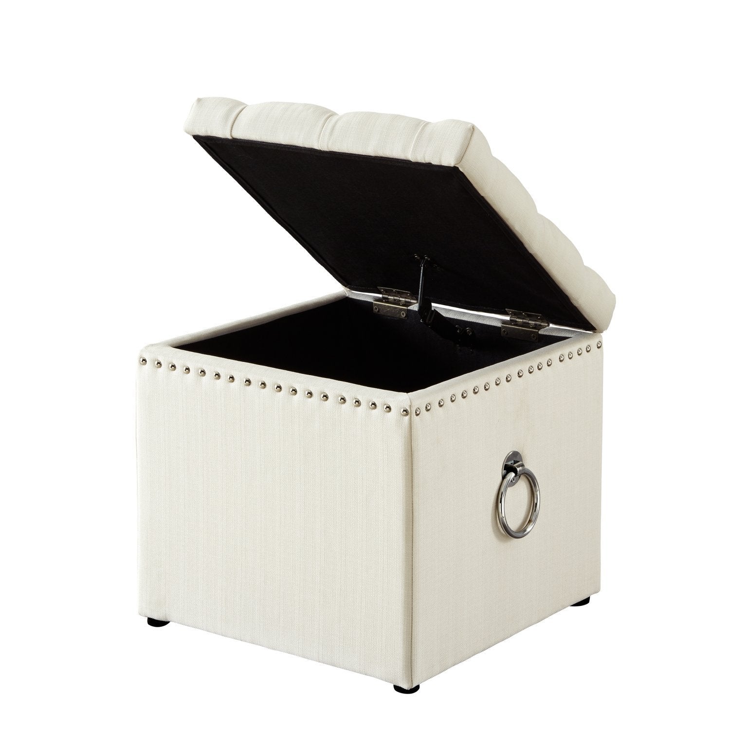 Traditional Ottoman Silver Nailhead Trim Silver Ring for Living Room ...