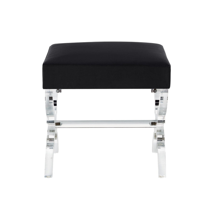 Giselle Contemporary Ottoman Acrylic X-Leg for Bedroom – Inspired Home
