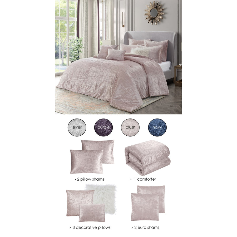 Giavanna Modern Comforter Set 2 Pillow Shams, 2 Euro Shams, 3 ...