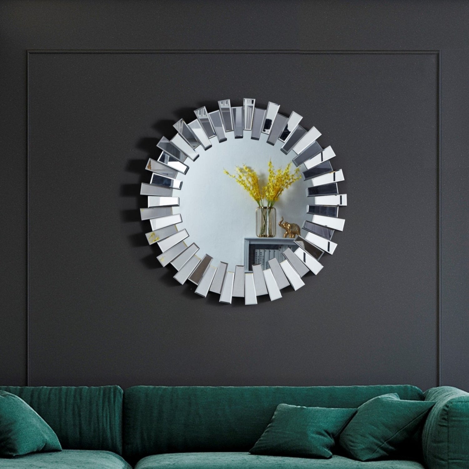 Sunlight Modern Mirror Sunburst Beveled Glass for Entryway – Inspired Home