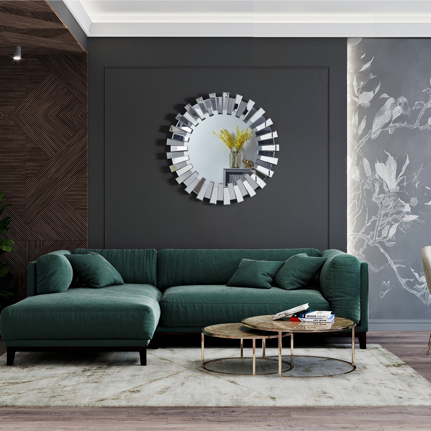 Sunlight Modern Mirror Sunburst Beveled Glass for Entryway – Inspired Home