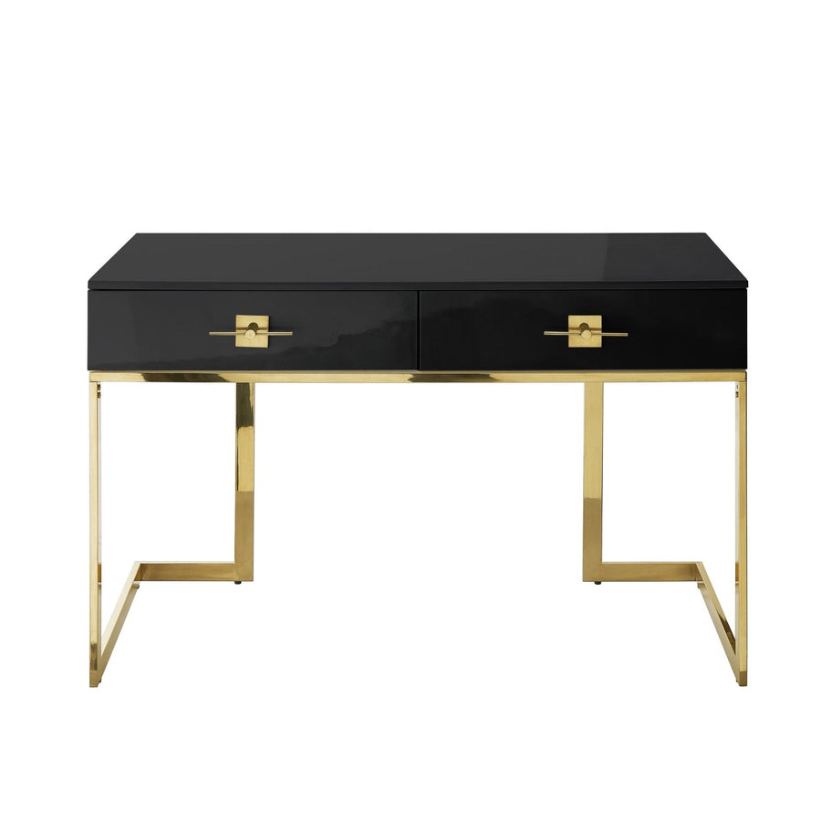 Mandisa Modern Desk 2 Drawers Hight Gloss Lacquer Finish for Office ...