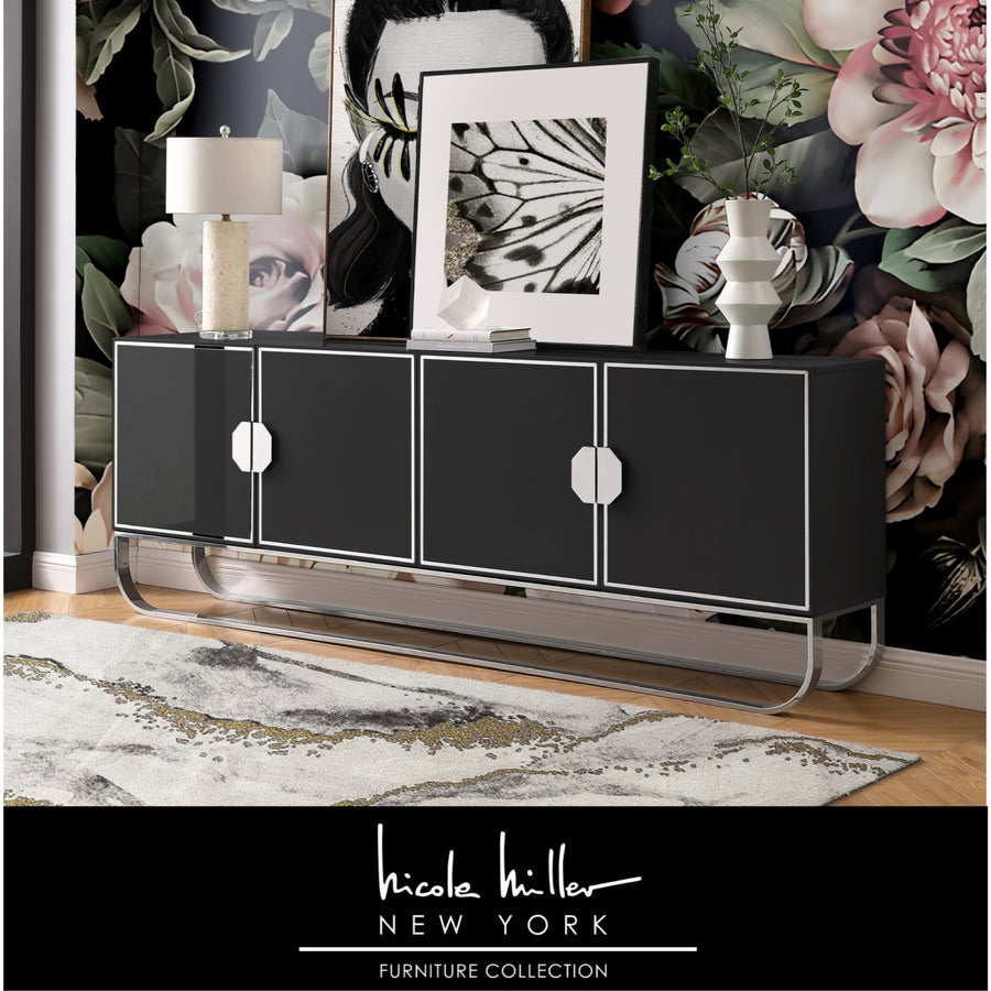 Reyansh Sideboard with 4 Doors – Inspired Home