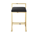 Nola Modern Bar Stool Geometric Frame Upholstered for Kitchen ...